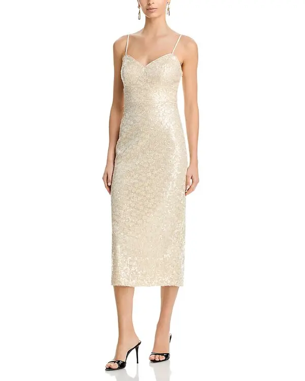 Eliza J Sequin Sweetheart Midi Dress