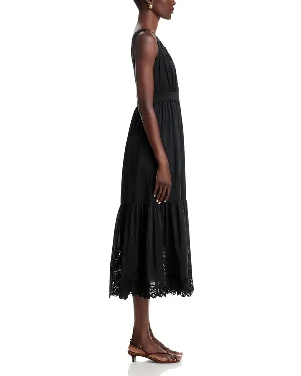 Kobi Halperin Zuri Lace Trim Midi Dress