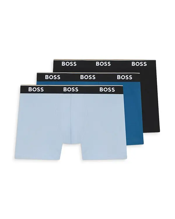 BOSS Power Boxer Briefs, Pack Of 3 - Open Blue