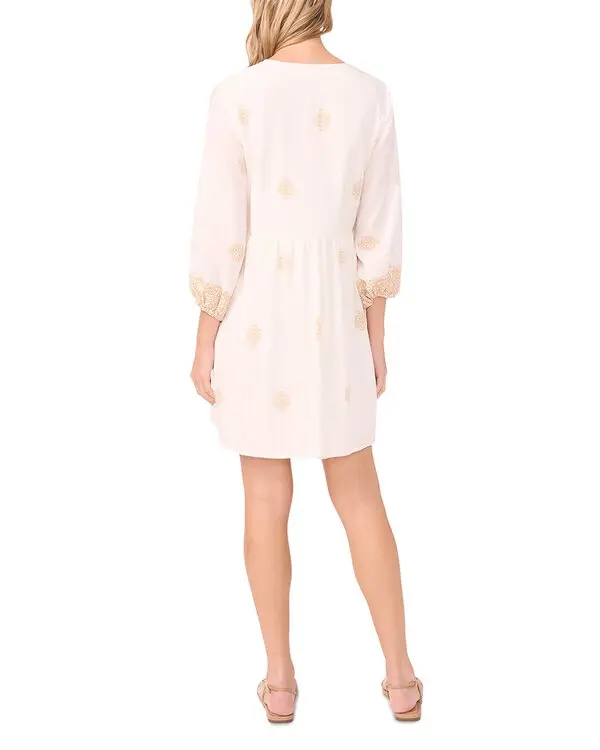 Vince Camuto Embroidered A-line Dress
