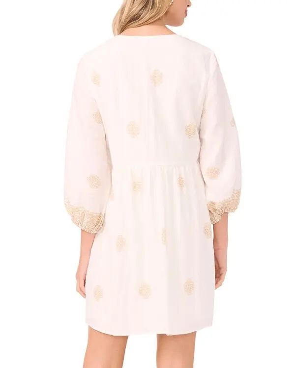 Vince Camuto Embroidered A-line Dress