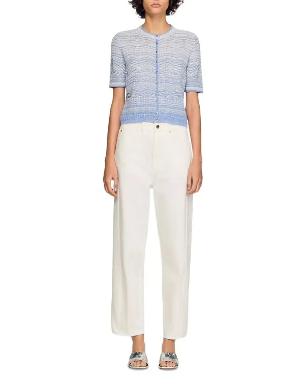 Sandro Davine Decorative Knit Cardigan