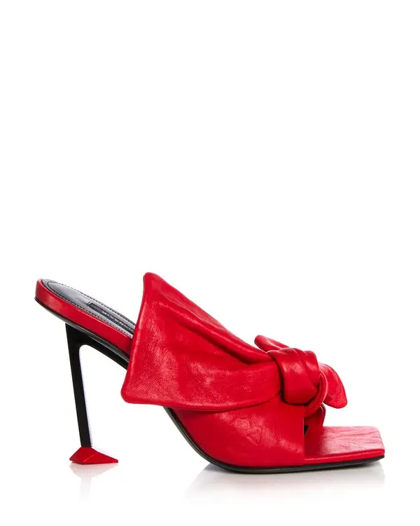 Givenchy Boudoir Bow Mule Sandals - Vermillon