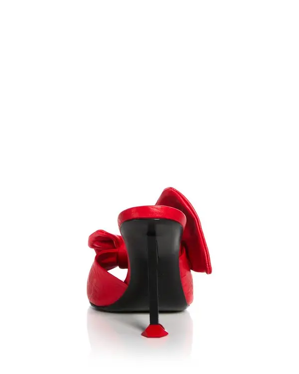 Givenchy Boudoir Bow Mule Sandals - Vermillon
