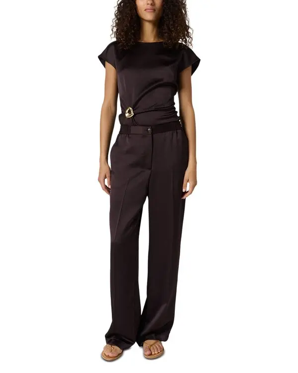 Gerard Darel Amelya Satin Pants - Cinnamon
