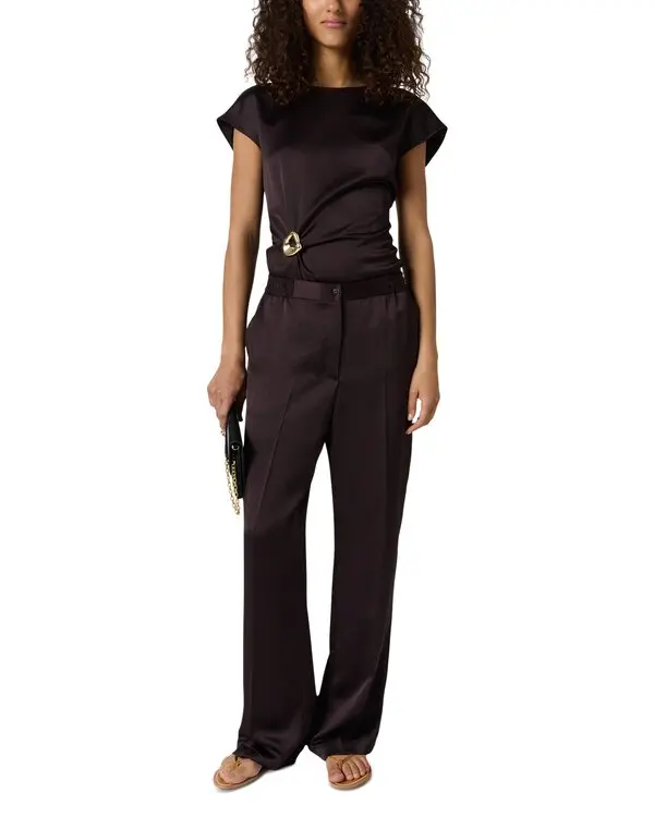 Gerard Darel Amelya Satin Pants - Cinnamon