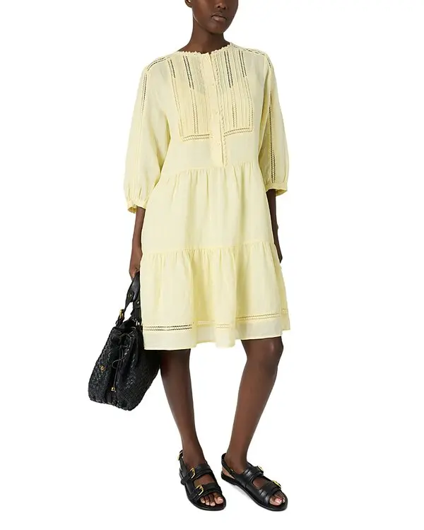 Gerard Darel Riane Tiered Dress - Yellow