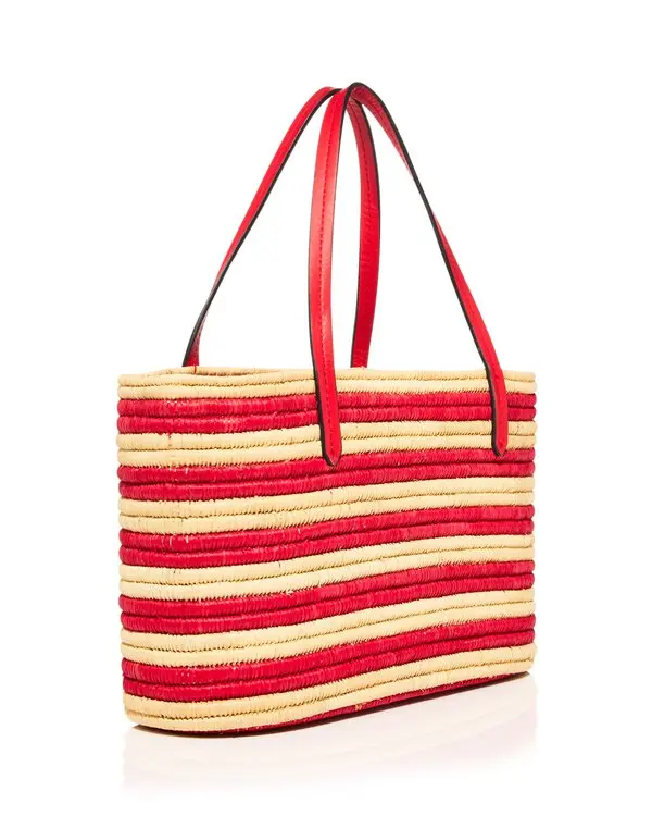 Poolside Capri Raffia Tote - Tomato