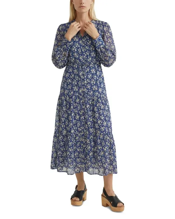 Gerard Darel Ruvia Printed Long Sleeve Shirtdress