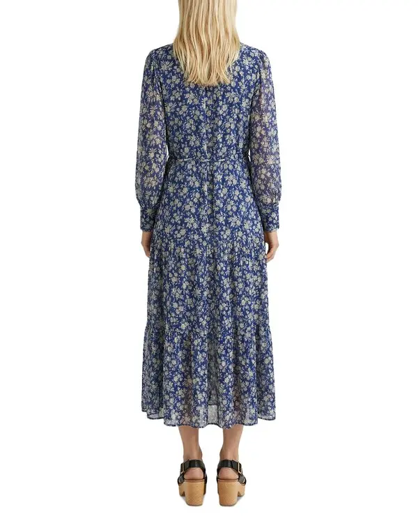Gerard Darel Ruvia Printed Long Sleeve Shirtdress