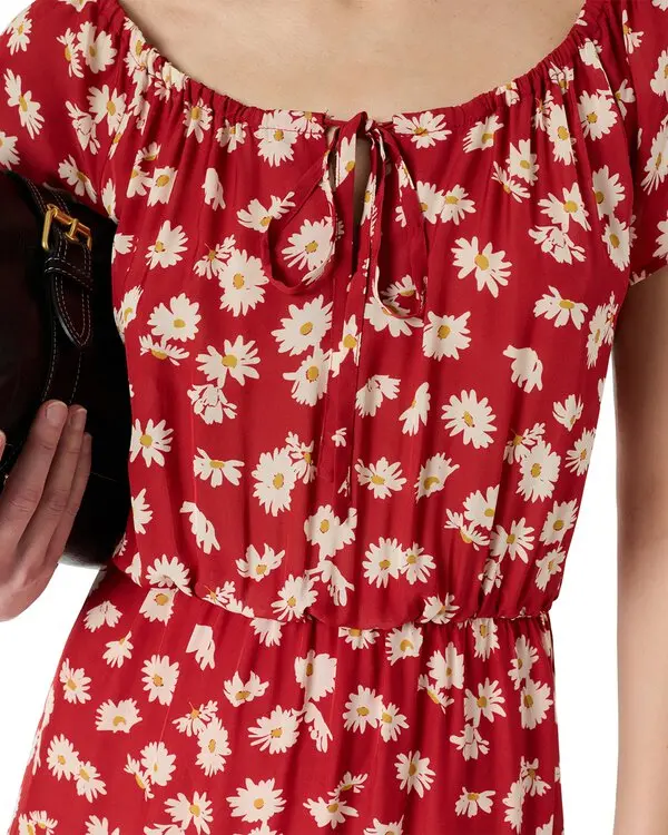 Gerard Darel Tiered Floral Midi Dress