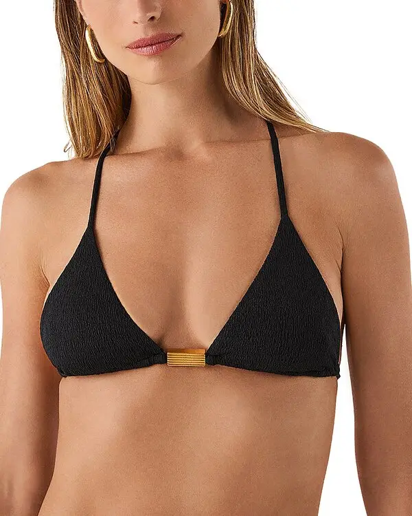 VIX PAULA HERMANNY Firenze Tammy Triangle Bikini Top - Black