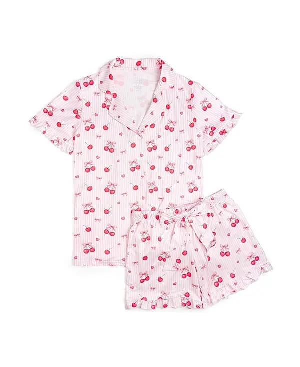 SWEET WINK Cherry Bows Lounge Set - Soft Pink