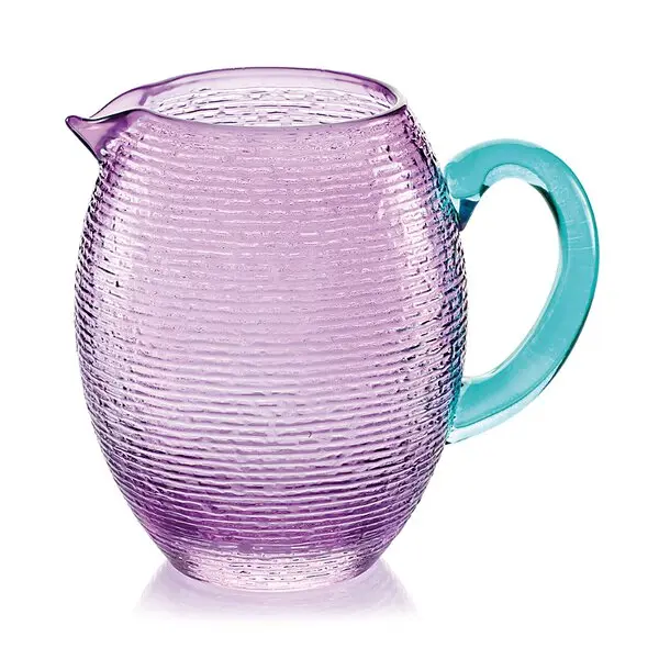 IVV Industria Vetraria Valdarnese Multicolor Pitcher - Amethyst/ Turquoise