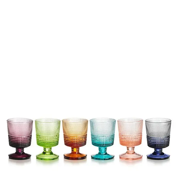 IVV Industria Vetraria Valdarnese Speedy Goblets Multi, Set Of 6 - Assorted Colors