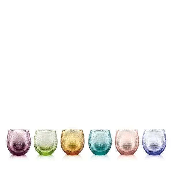 IVV Industria Vetraria Valdarnese Speedy Water Tumblers Multi, Set Of 6 - Assorted Colors