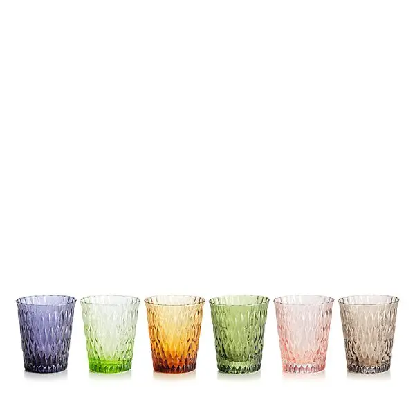 IVV Industria Vetraria Valdarnese Loto Tumblers Multi, Set Of 6 - Assorted Colors