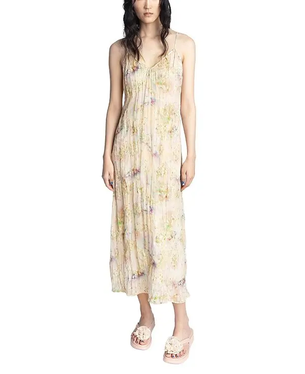 Anna Sui Oasis Blooms Slip Dress - Corn Multi