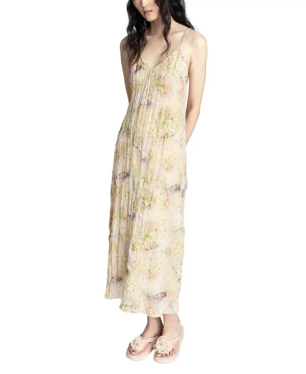 Anna Sui Oasis Blooms Slip Dress - Corn Multi