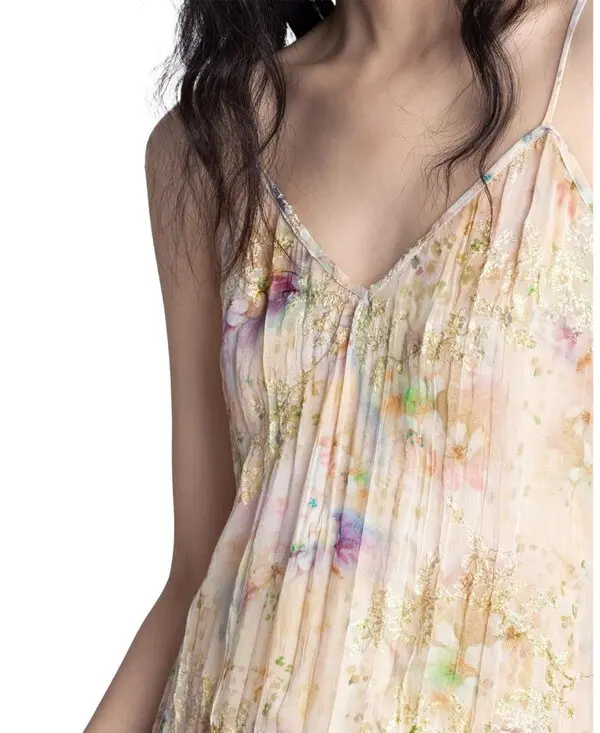 Anna Sui Oasis Blooms Slip Dress - Corn Multi