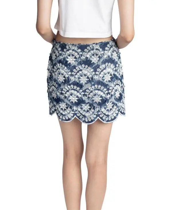 Anna Sui Sonora Denim Mini Skirt