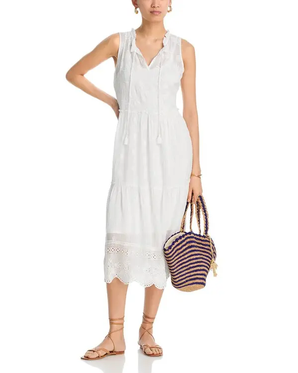 Johnny Was Susila Midi Tiered Dress