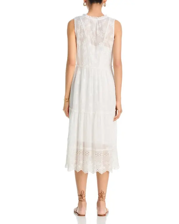 Johnny Was Susila Midi Tiered Dress
