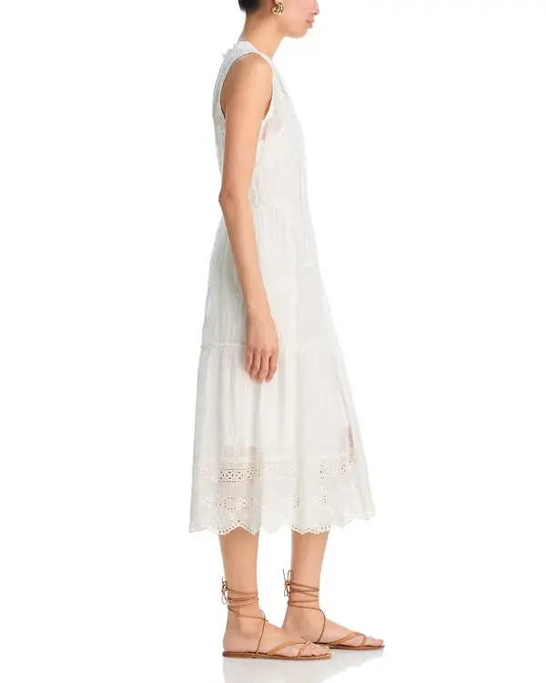 Johnny Was Susila Midi Tiered Dress