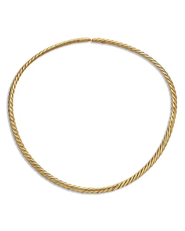 David Yurman Sculpted Cable Flex Necklace - Gold