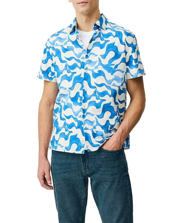 Rodd & Gunn Fireshaw Printed Shirt - Ocean