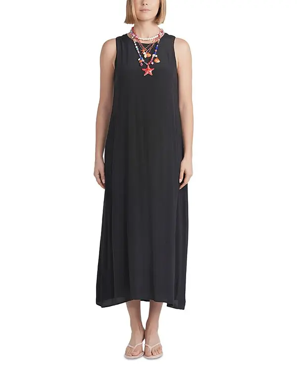 POINT Georgette Column Dress - Black