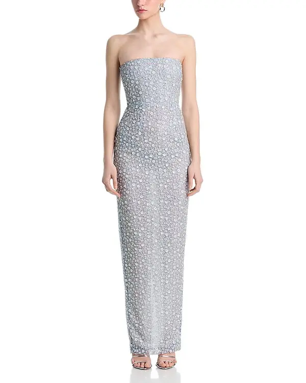 SAU LEE Tilly Embellished Strapless Gown