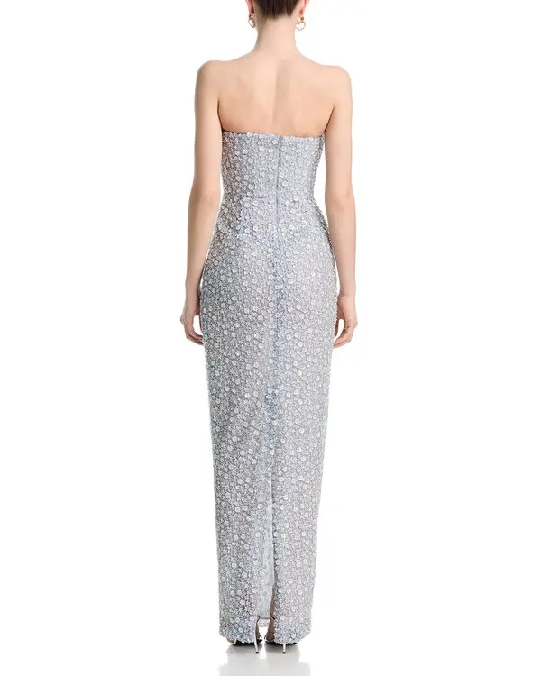 SAU LEE Tilly Embellished Strapless Gown