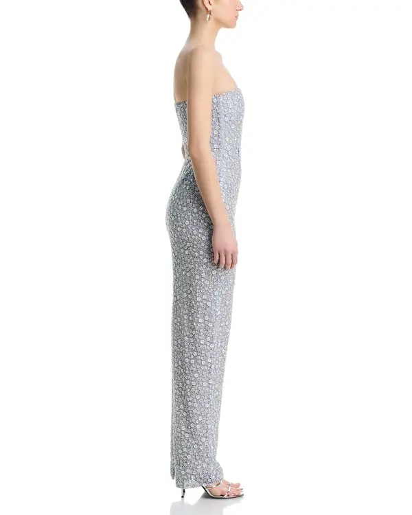 SAU LEE Tilly Embellished Strapless Gown
