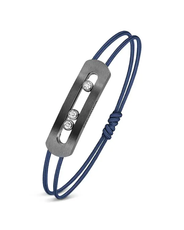 Messika Move Titanium Diamond Cord Bracelet