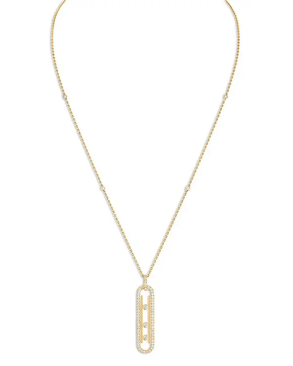 Messika 18k Move 10th Diamond Link Pendant Necklace - Yellow Gold