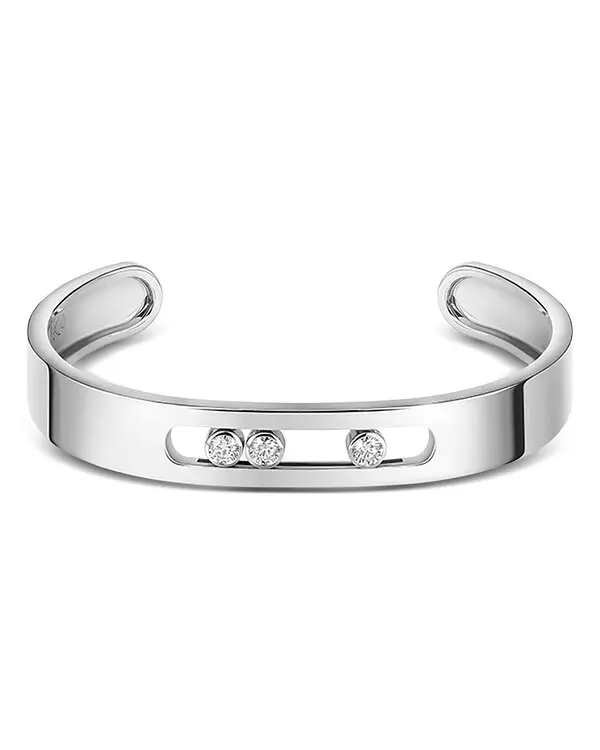 Messika 18k Move Joaillerie Diamond Cuff Bracelet - White Gold