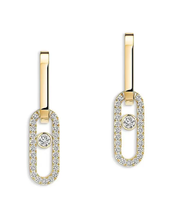 Messika 18k Move Link Diamond Drop Earrings - Yellow Gold