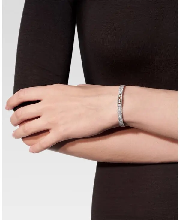Messika 18k Move Noa Diamond Pave Bangle Bracelet