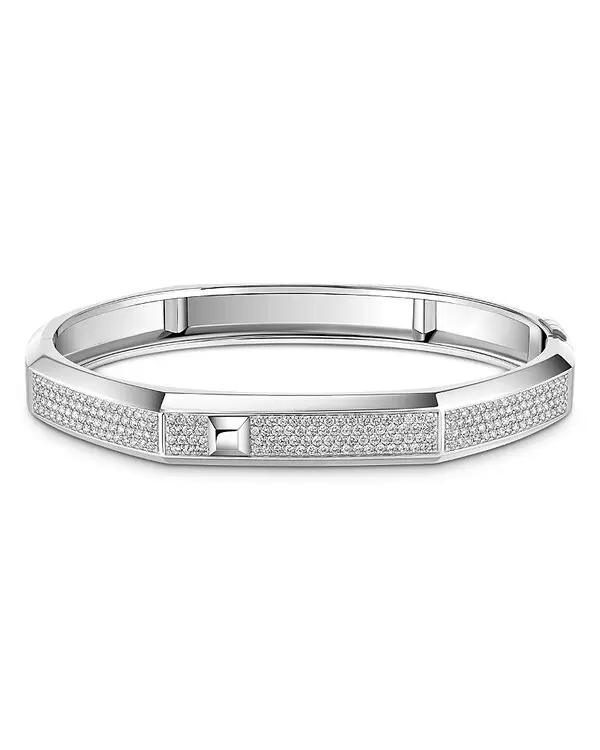Messika 18k Diamond Moderniste Pave Bangle Bracelet - White Gold