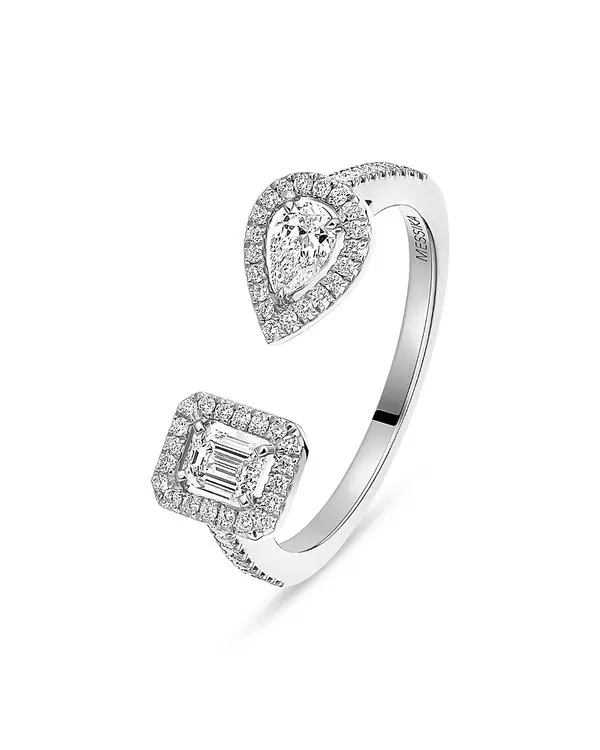 Messika 18k Diamond Toi & Moi Cuff Ring - White Gold