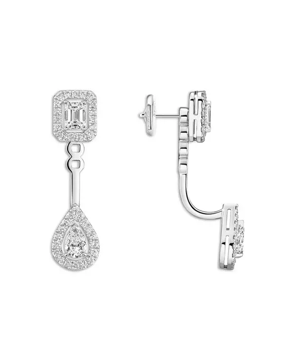 Messika 18k Diamond My Twin Toi Et Moi Drop Earrings - White Gold