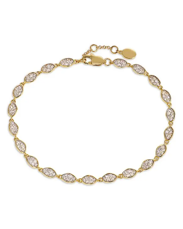 BY PARIAH 14k Yellow Gold Diamond Cluster Eternity Bracelet - White/gold