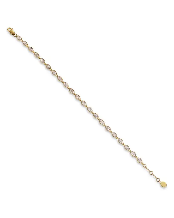 BY PARIAH 14k Yellow Gold Diamond Cluster Eternity Bracelet