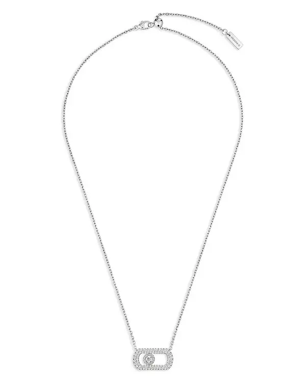 Messika 18k So Move Diamond Pendant Necklace - White Gold