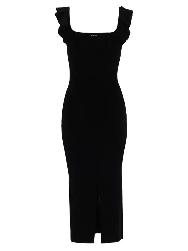 Michael Kors Midi Dress With Ruffled Detail