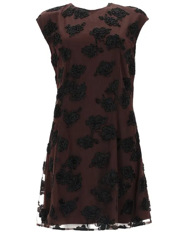 ROTATE BY BIRGER CHRISTENSEN Mini Dress With Floral Details