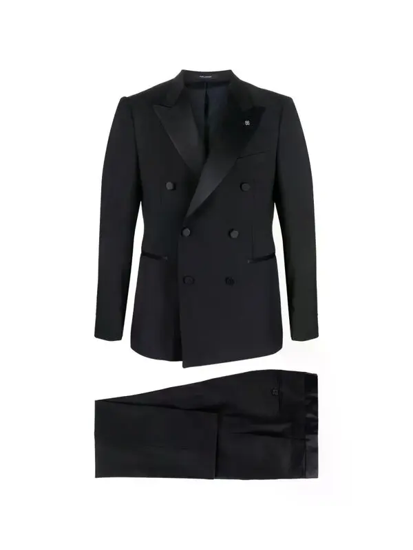 Tagliatore Double-breasted Peak-lapel Suit - Blue