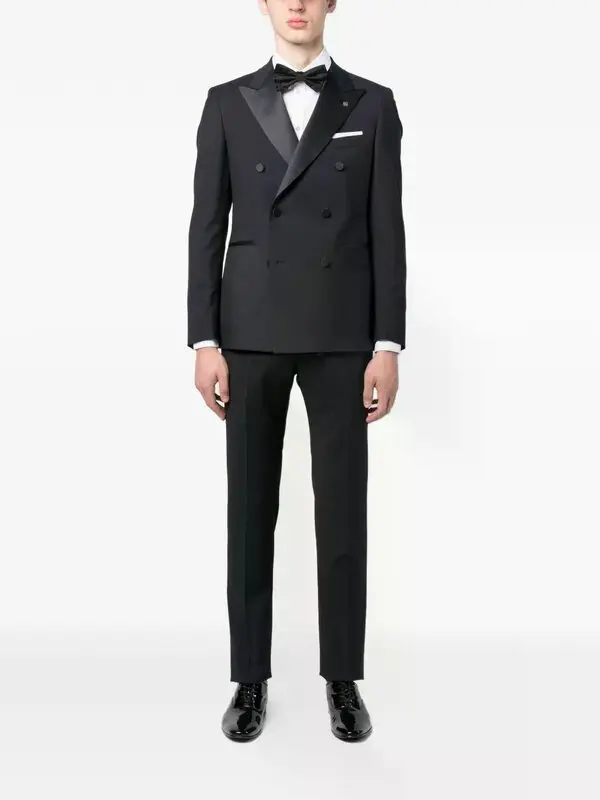 Tagliatore Double-breasted Peak-lapel Suit - Blue