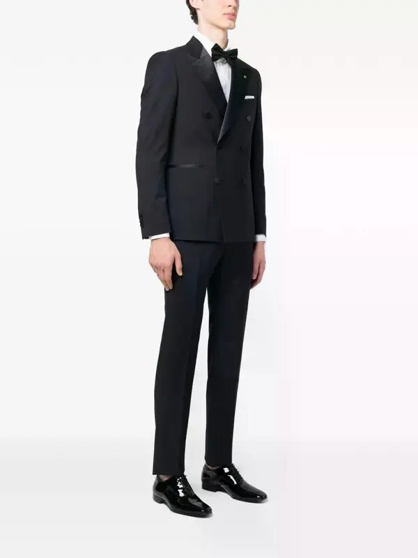 Tagliatore Double-breasted Peak-lapel Suit - Blue